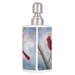 Cardinal Soap Dispenser And Toothbrush Holder | Zazzle