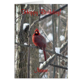 Red Cardinal Birthday Cards - Greeting & Photo Cards | Zazzle