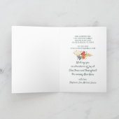 Cardinal Strawberry Christmas Wreath New Address Holiday Card | Zazzle