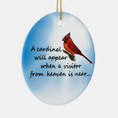 Cardinal, Visitor from Heaven Ceramic Ornament | Zazzle
