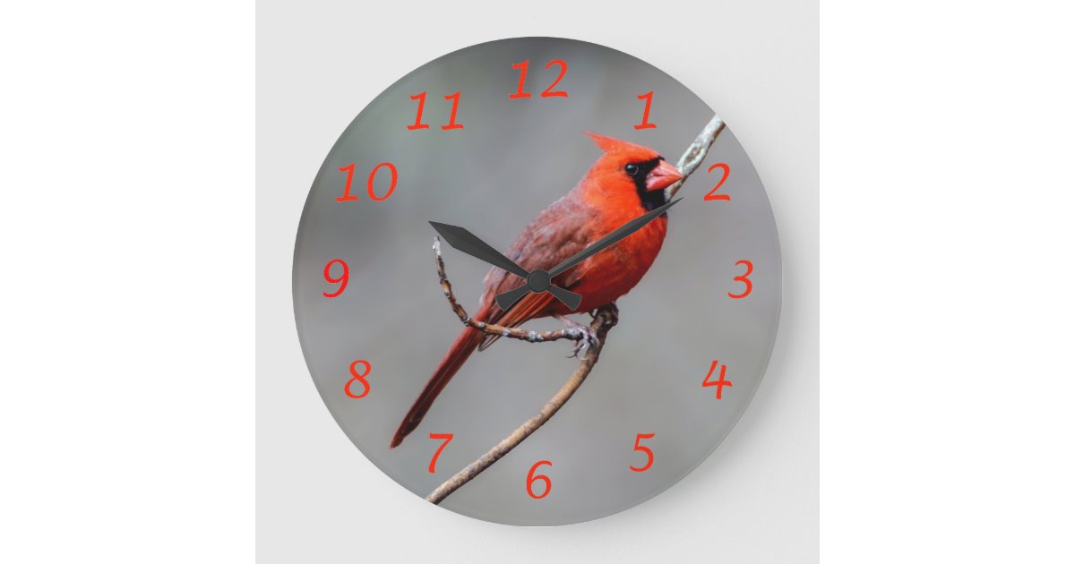 Cardinal Wall Clock | Zazzle