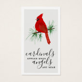 Cardinals Appear Angels Near Memorial Card | Zazzle