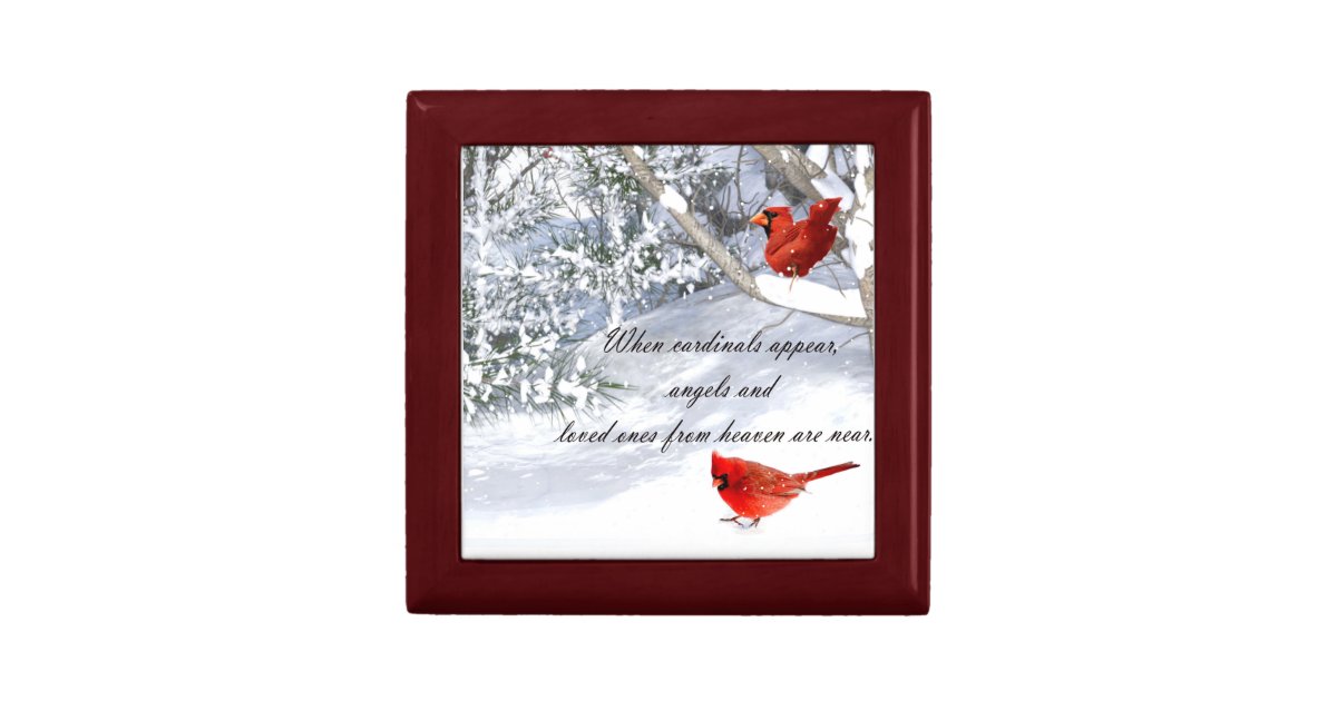 cardinals from heaven gift box | Zazzle