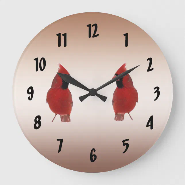 Cardinals Large Clock | Zazzle