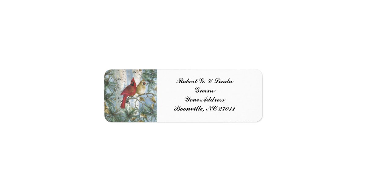 CARDINALS--RETURN ADDRESS LABELS | Zazzle