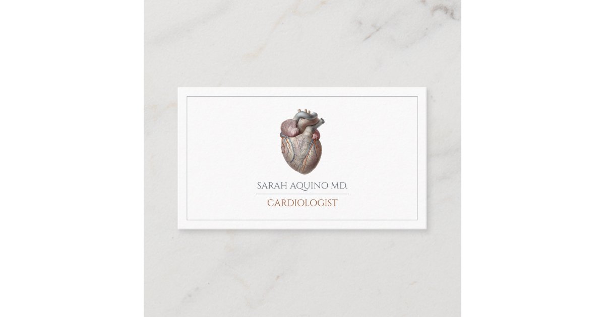 Cardiologist Anatomical Heart Business Card | Zazzle