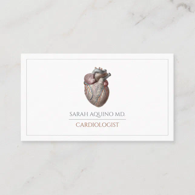 Cardiologist Anatomical Heart Business Card | Zazzle