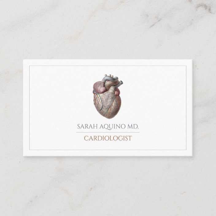 Cardiologist Anatomical Heart Business Card | Zazzle.com