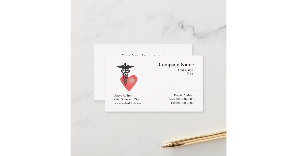 Cardiologist Appointment Business Card | Zazzle