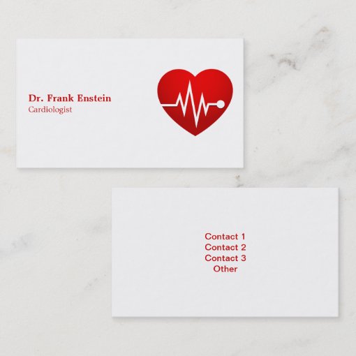Cardiologist Business Card | Zazzle