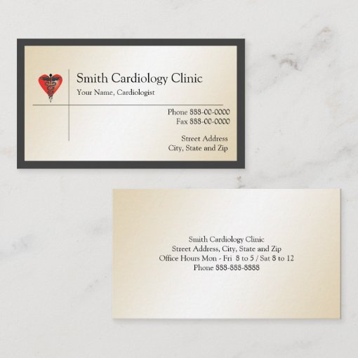 Cardiologist Business Card | Zazzle