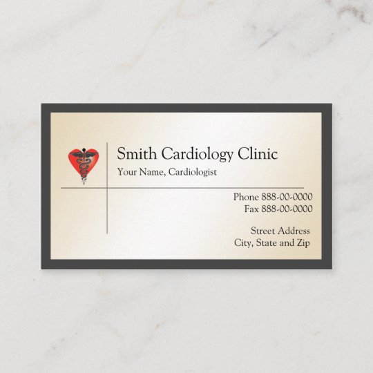 Cardiologist Business Card | Zazzle.com