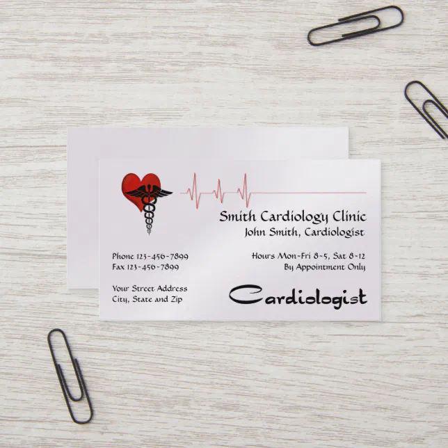 Cardiologist Business Card | Zazzle