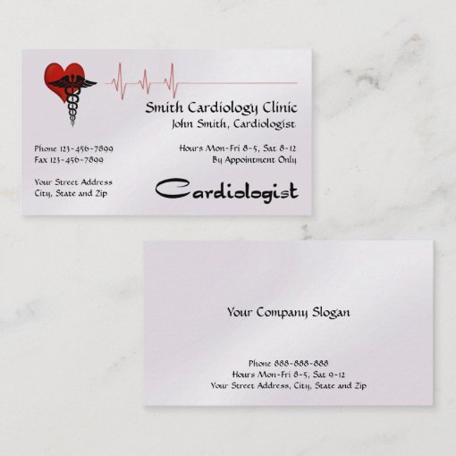 Cardiologist Business Card | Zazzle