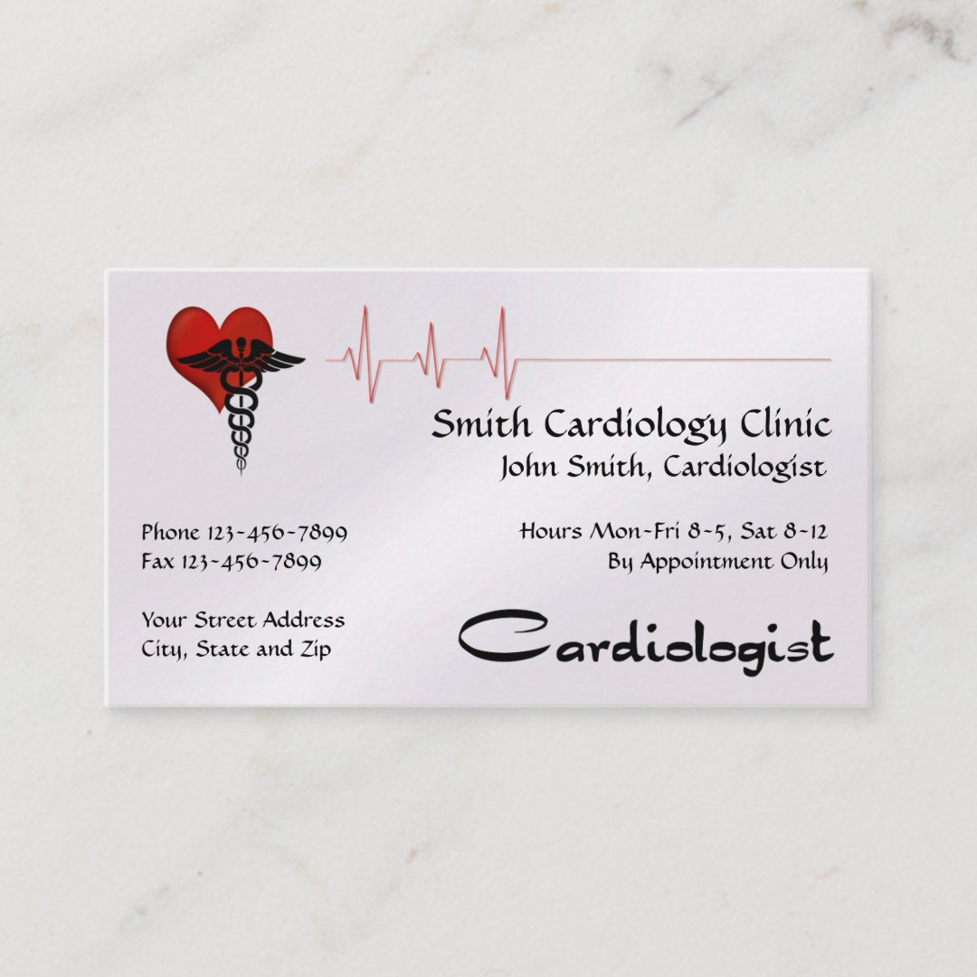 Cardiologist Business Card | Zazzle