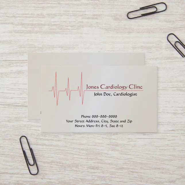 Cardiologist Business Card | Zazzle