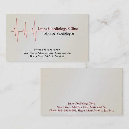 Cardiologist Business Card | Zazzle