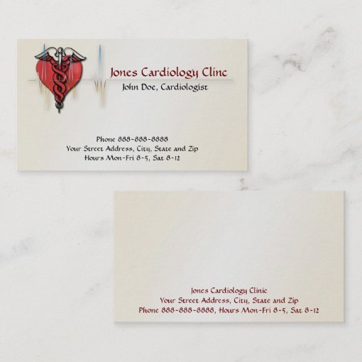 Cardiologist Business Card | Zazzle