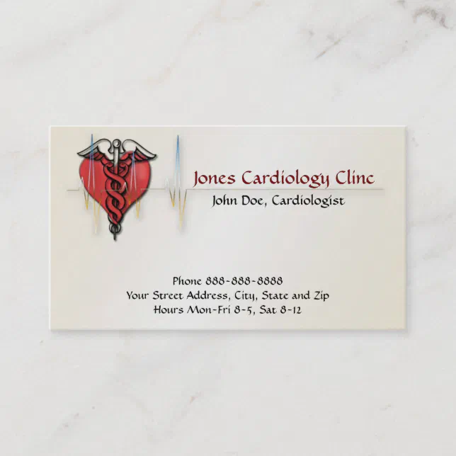 Cardiologist Business Card | Zazzle