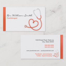 Cardiologist Business Card | Zazzle