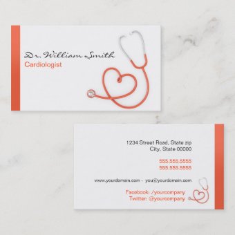 Cardiologist Business Card | Zazzle