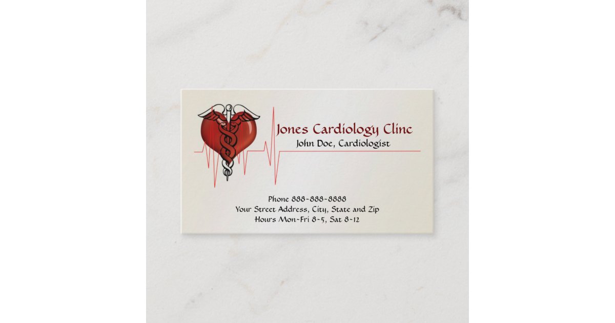 Cardiologist Business Card | Zazzle