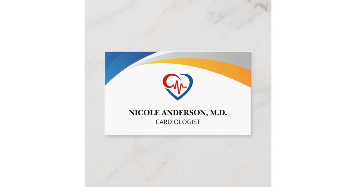 Cardiologist Logo | Medical Business Card | Zazzle