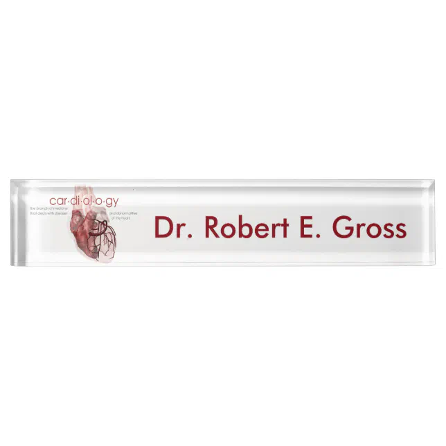 Cardiologist Name plate | Zazzle