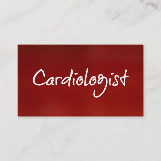 Cardiologist Red Business Card | Zazzle