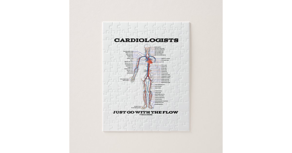Cardiologists Just Go With The Flow (Circulatory) Jigsaw Puzzle | Zazzle
