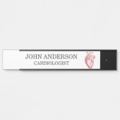 Cardiology Cardiologist Red Anatomical Heart Door Sign | Zazzle