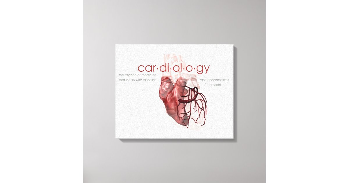 Cardiology Definition Art Canvas | Zazzle