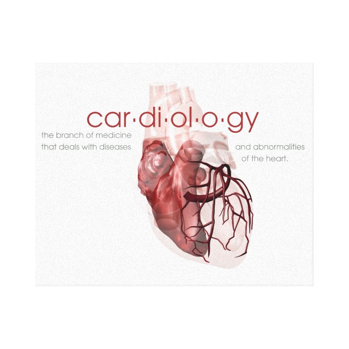 Cardiology Definition Art Canvas | Zazzle.com