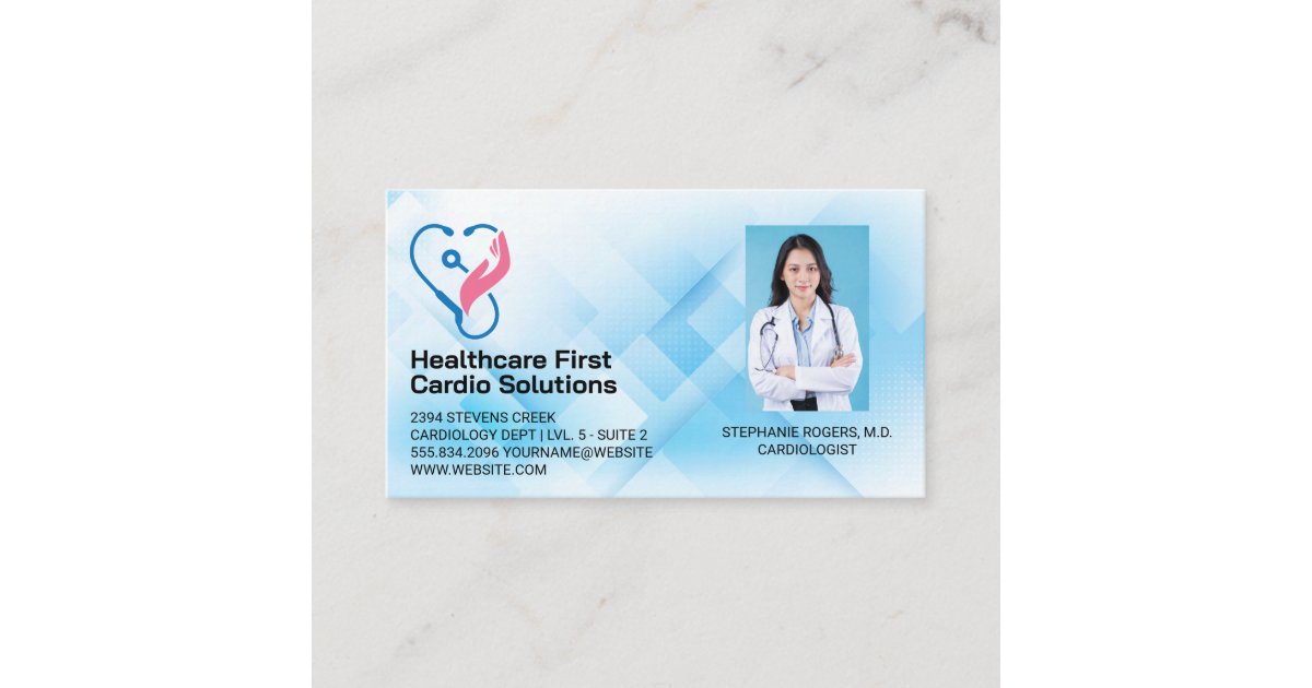 Cardiology Logo | Medicine | Physician Business Card | Zazzle
