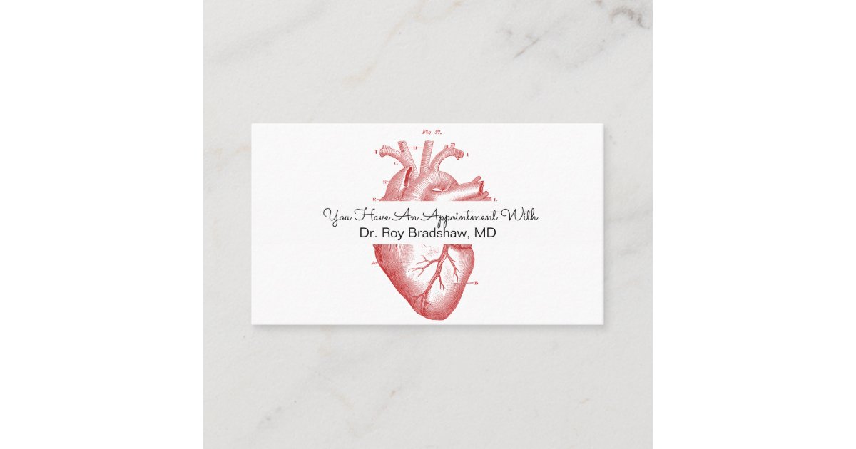 Cardiology Medical Appointment Patient Card | Zazzle