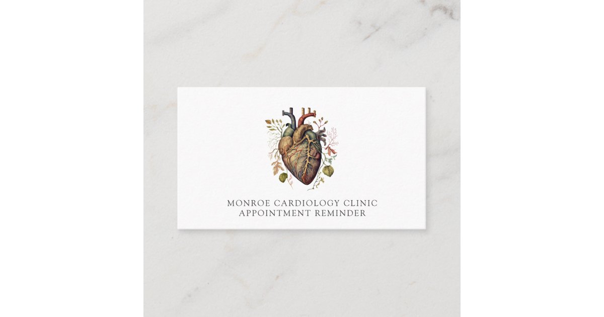 Cardiology Medical Appointment Reminder Card | Zazzle