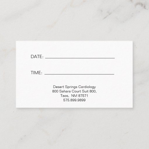 Cardiology Or Cardiologist Appointment Card | Zazzle