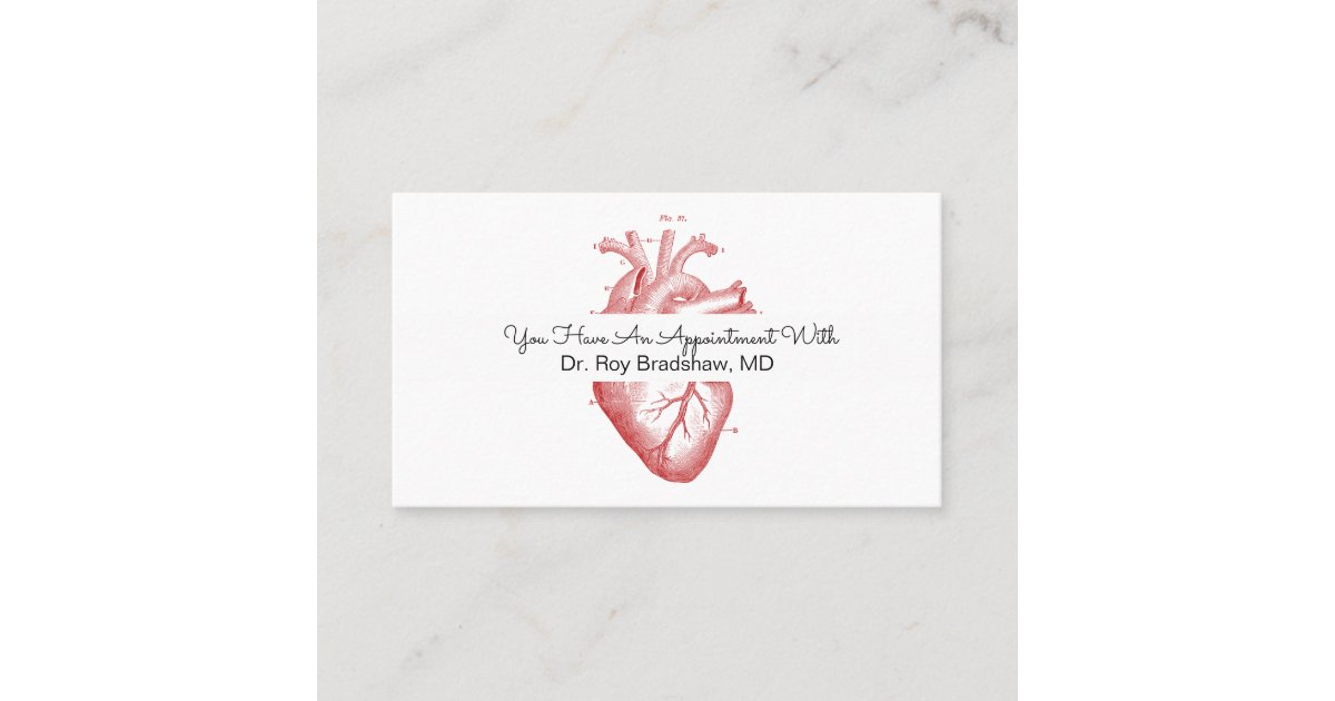 Cardiology Or Cardiologist Appointment Card | Zazzle