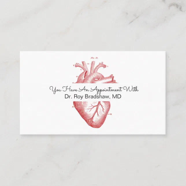 Cardiology Or Cardiologist Appointment Card | Zazzle