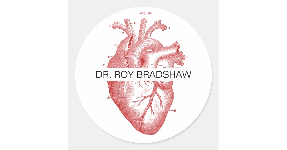 Cardiology Or Cardiologist Classic Round Sticker | Zazzle