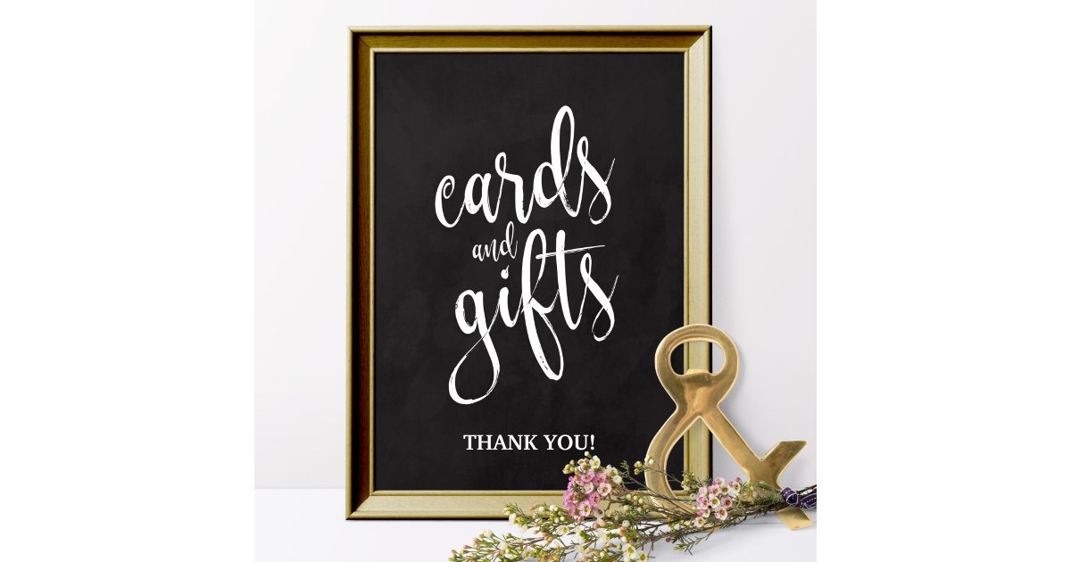 Cards and Gifts Affordable Chalkboard Sign | Zazzle