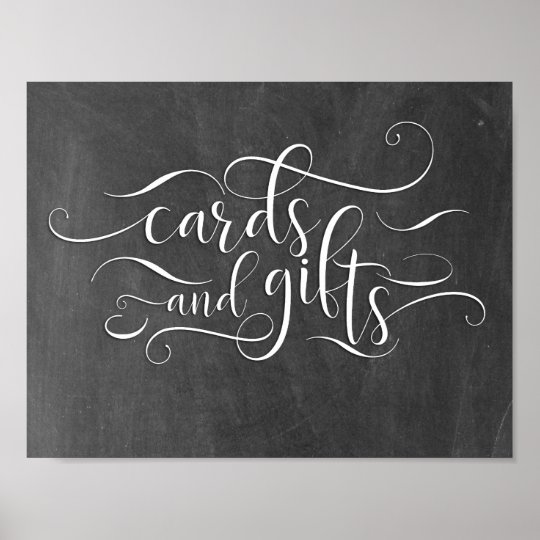 Cards and Gifts Chalkboard Wedding Sign | Zazzle.com