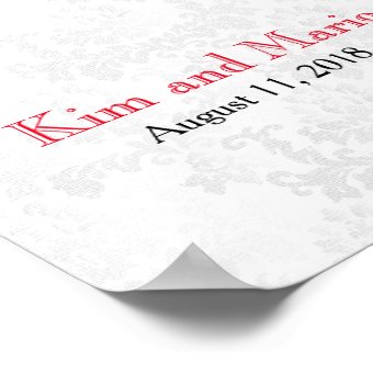 Cards and Gifts - Deep Red Rose Wedding Poster | Zazzle