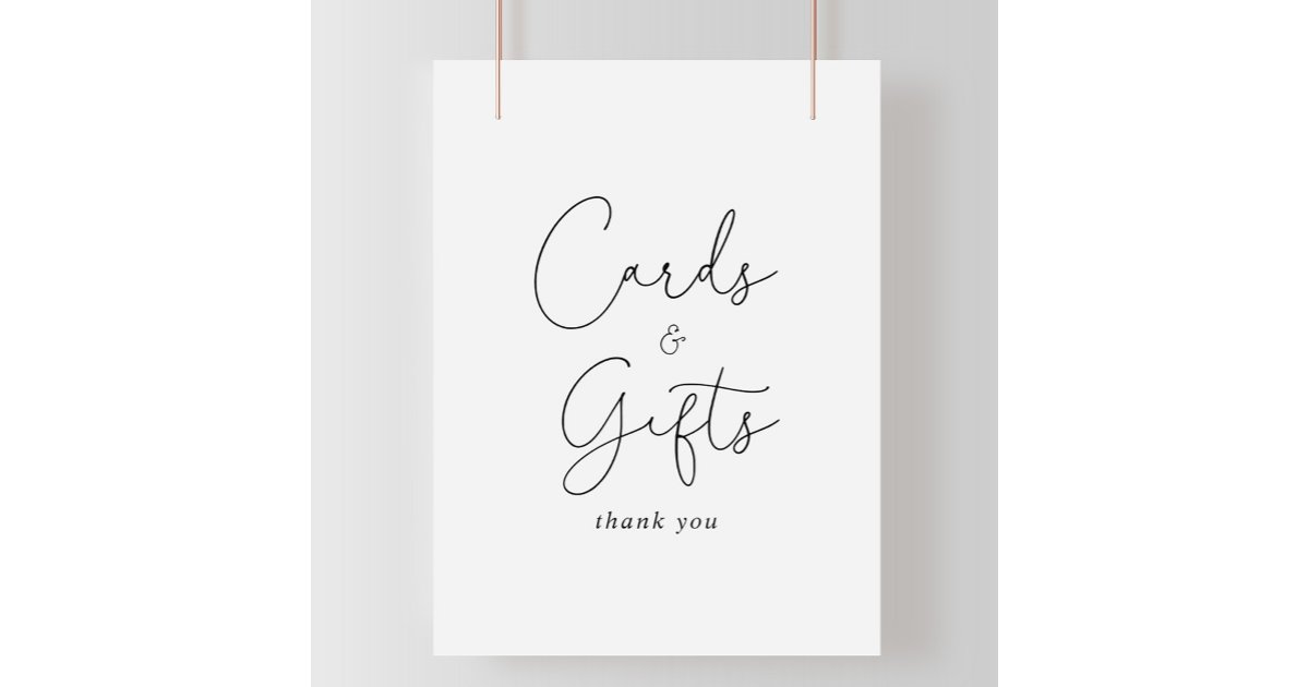 Cards and Gifts Elegant Simple Calligraphy Sign | Zazzle