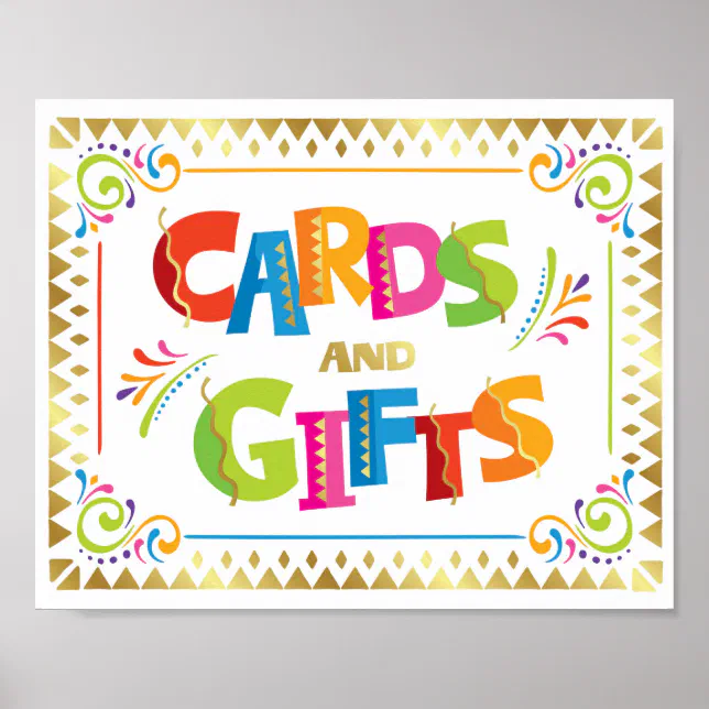 CARDS AND GIFTS Fiesta Party Sign Print | Zazzle