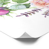 cards and gifts floral wedding pink rose sign | Zazzle