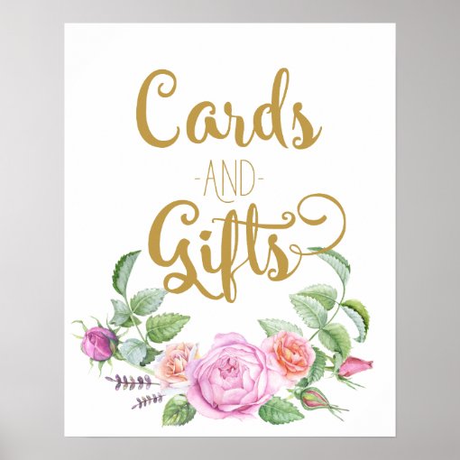 cards and gifts floral wedding pink rose sign | Zazzle