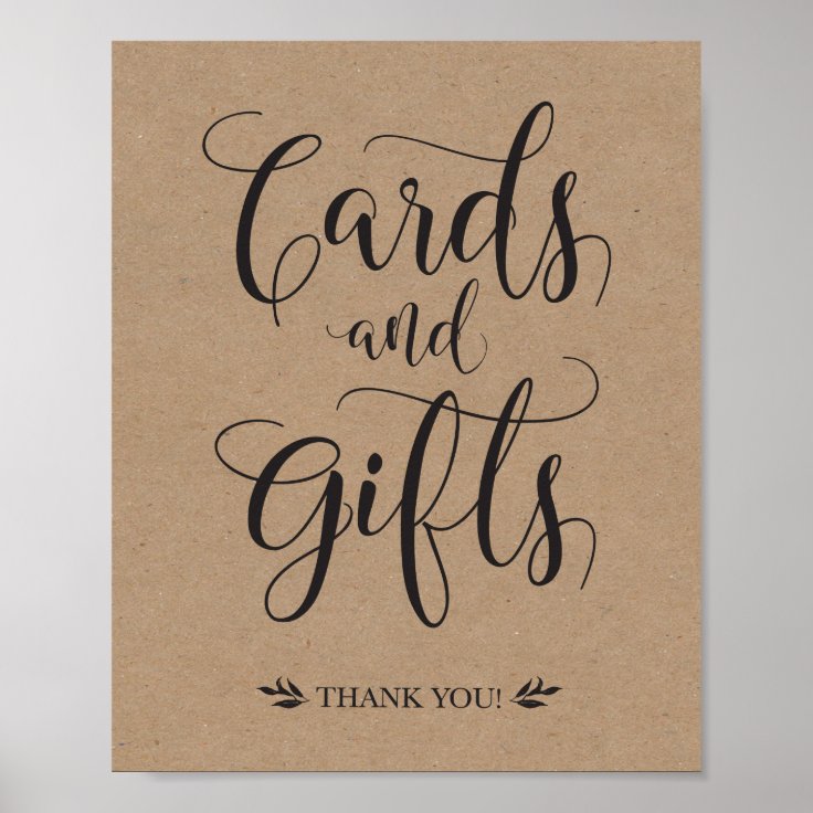 Cards and Gifts Rustic Wedding Sign | Zazzle