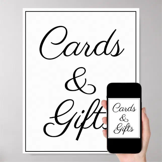Cards and Gifts sign | Zazzle