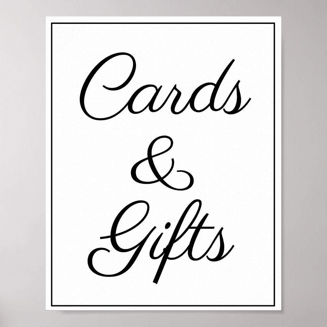 Cards and Gifts sign | Zazzle